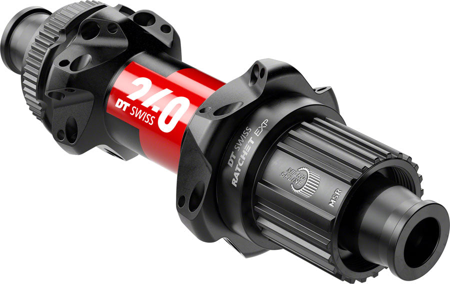 DT Swiss 240 EXP Rear Hub - 12 x 142mm Center-Lock Micro Spline BLK/Re ...